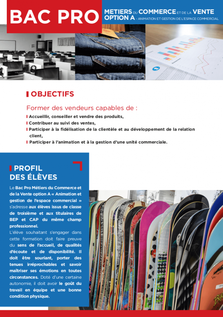 Bac Pro MCV – Lycée Lumière