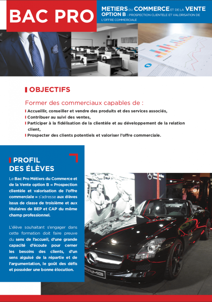 Bac Pro MCV – Lycée Lumière